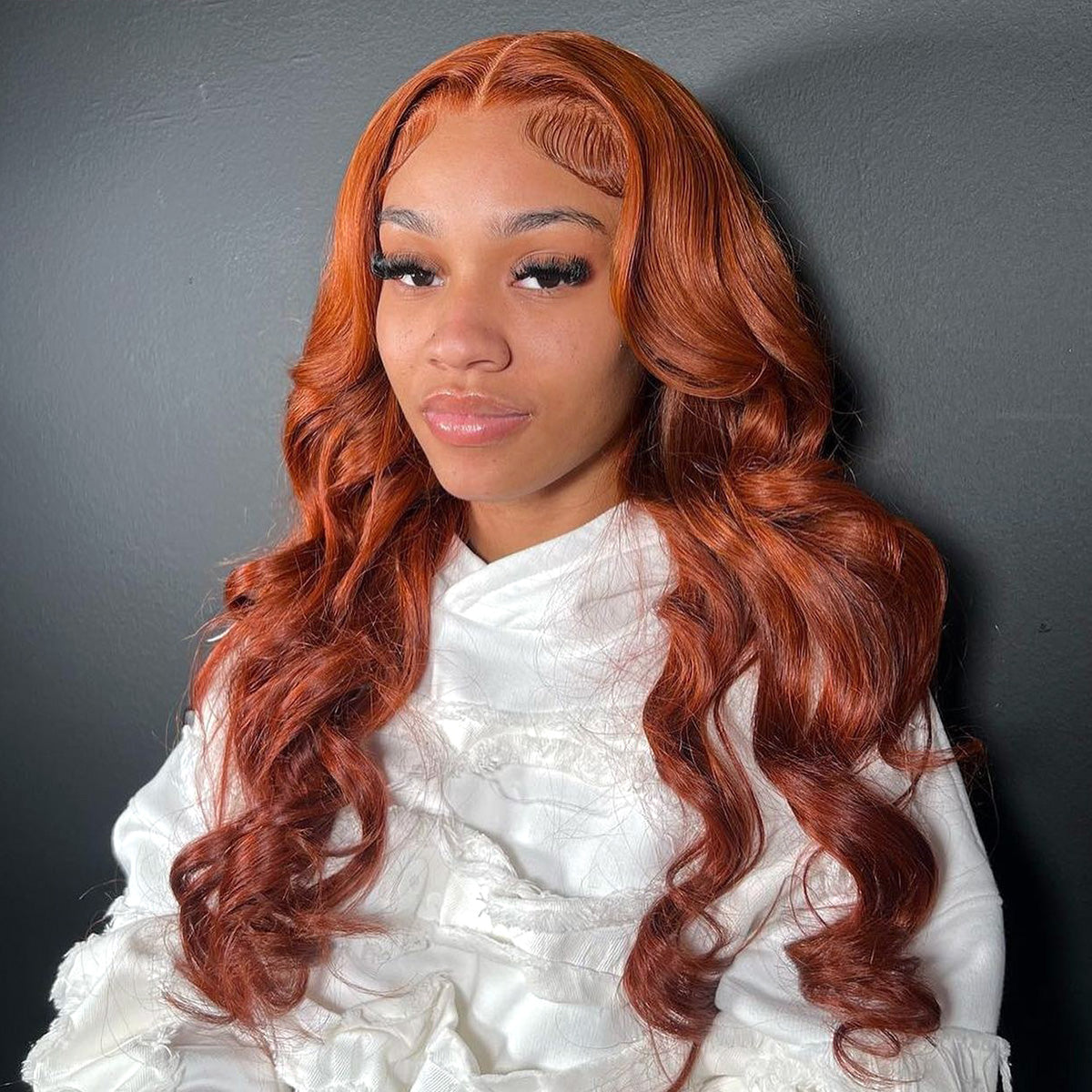 Bling Hair Glueless 7x5 Lace Closure Wig Put On and Go Ginger 13x4 13x