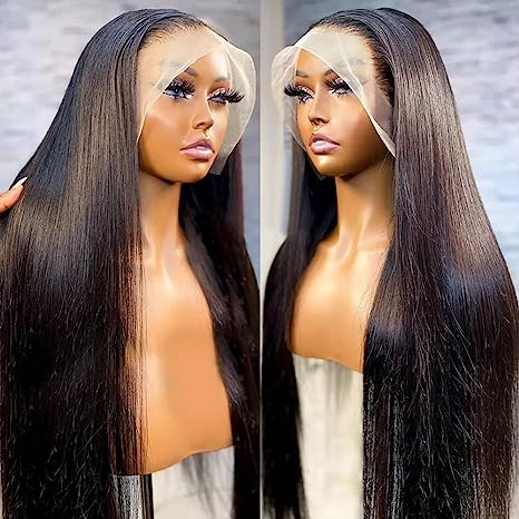 30 Inch 13x6 Bone Straight Lace Front Human Hair Wigs 150% Transparen ...