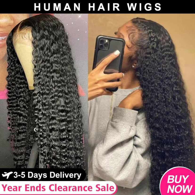 Bling Hair Fashion 32inch 13x4 13x6 Deep Wave Lace Front Wig Human Hai