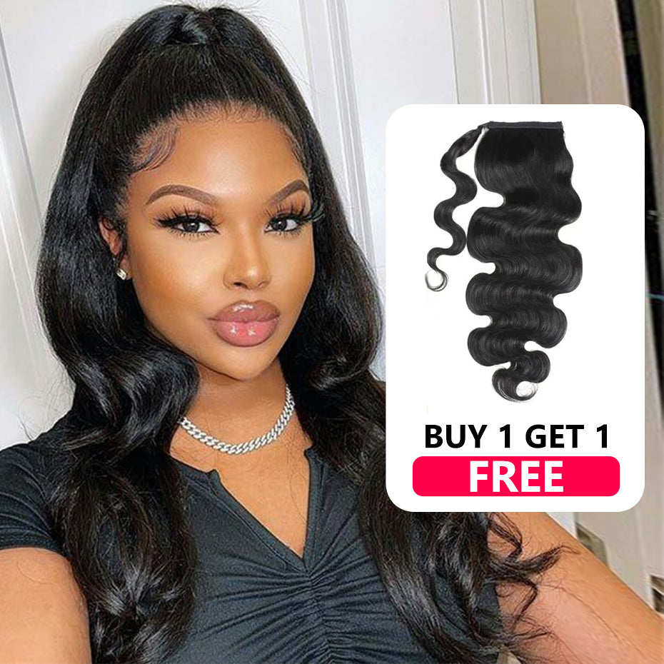 360 Lace Front Body Wave Wig Plus Body Wave Ponytail Buy One Get One F ...