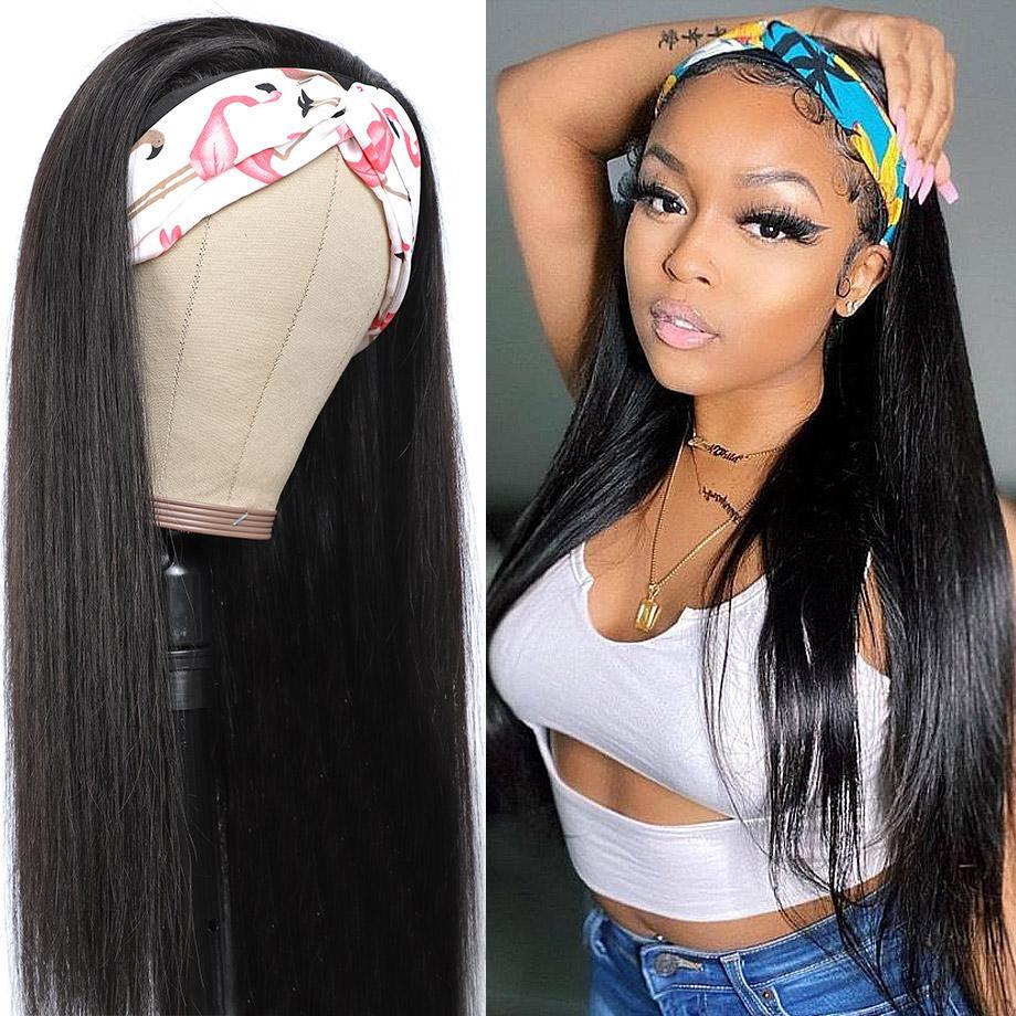 Super Sale Straight Human Hair Glueless Headband Wig – Bling Hair
